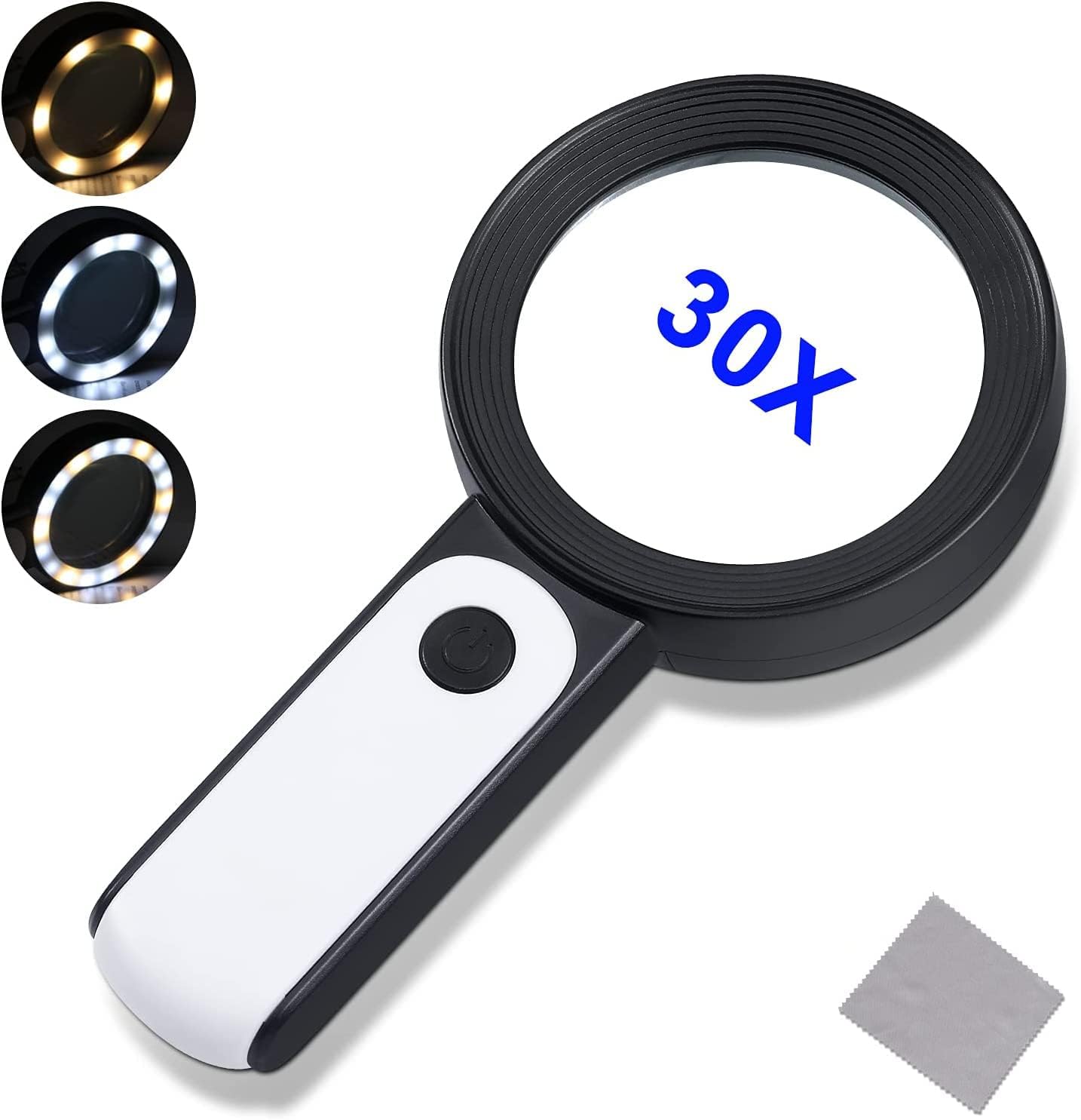 30X Handheld LED Magnifier (80mm) | NDIS Low Vision Aid