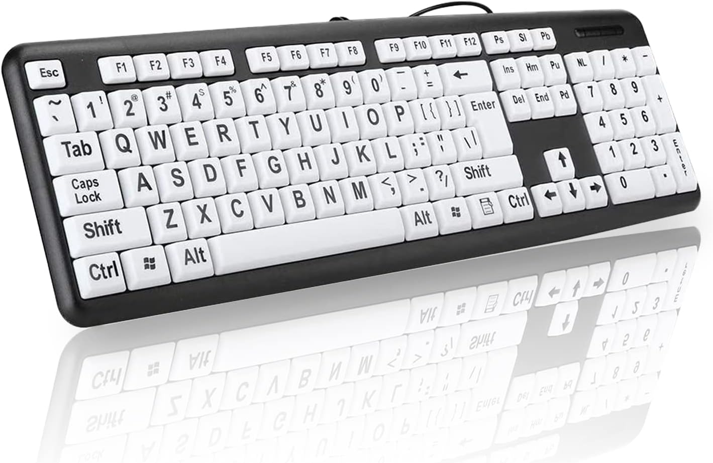 Large Print High Contrast Keyboard | NDIS Low Vision Typing Aid