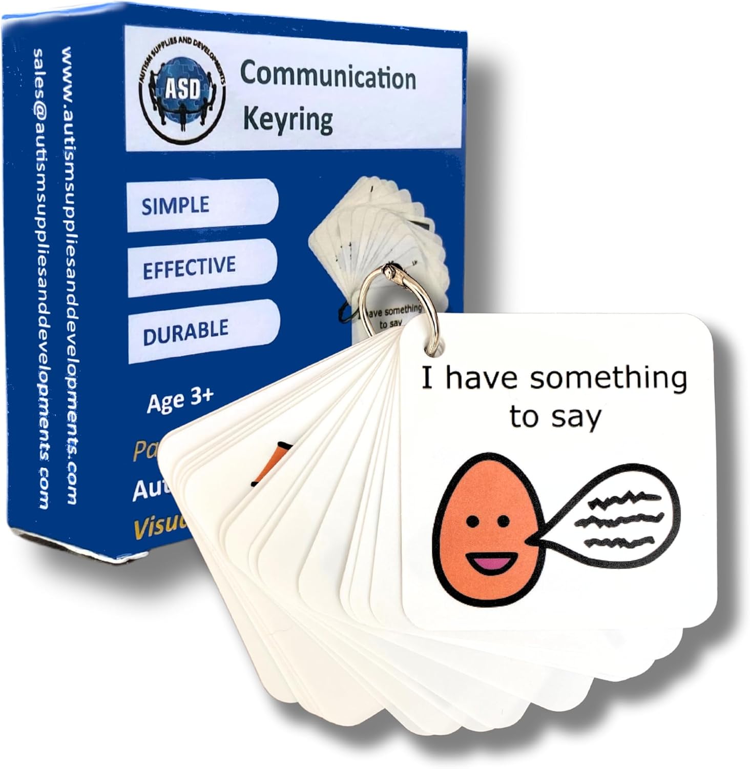 Visual Communication Keyring (48 Icons) | NDIS Autism & Speech Aid