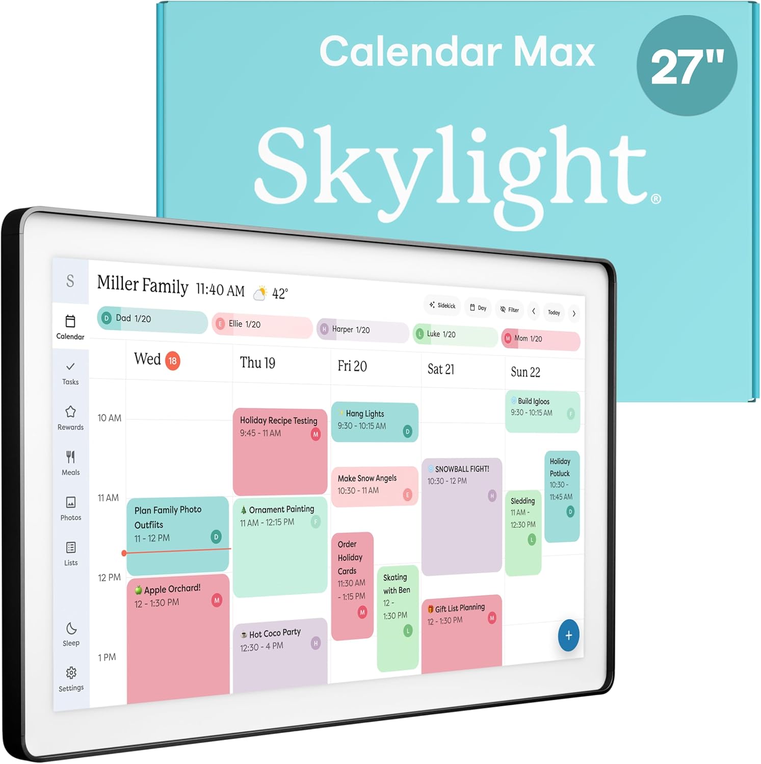 Skylight Calendar Max 27" | NDIS Digital Visual Routine Hub