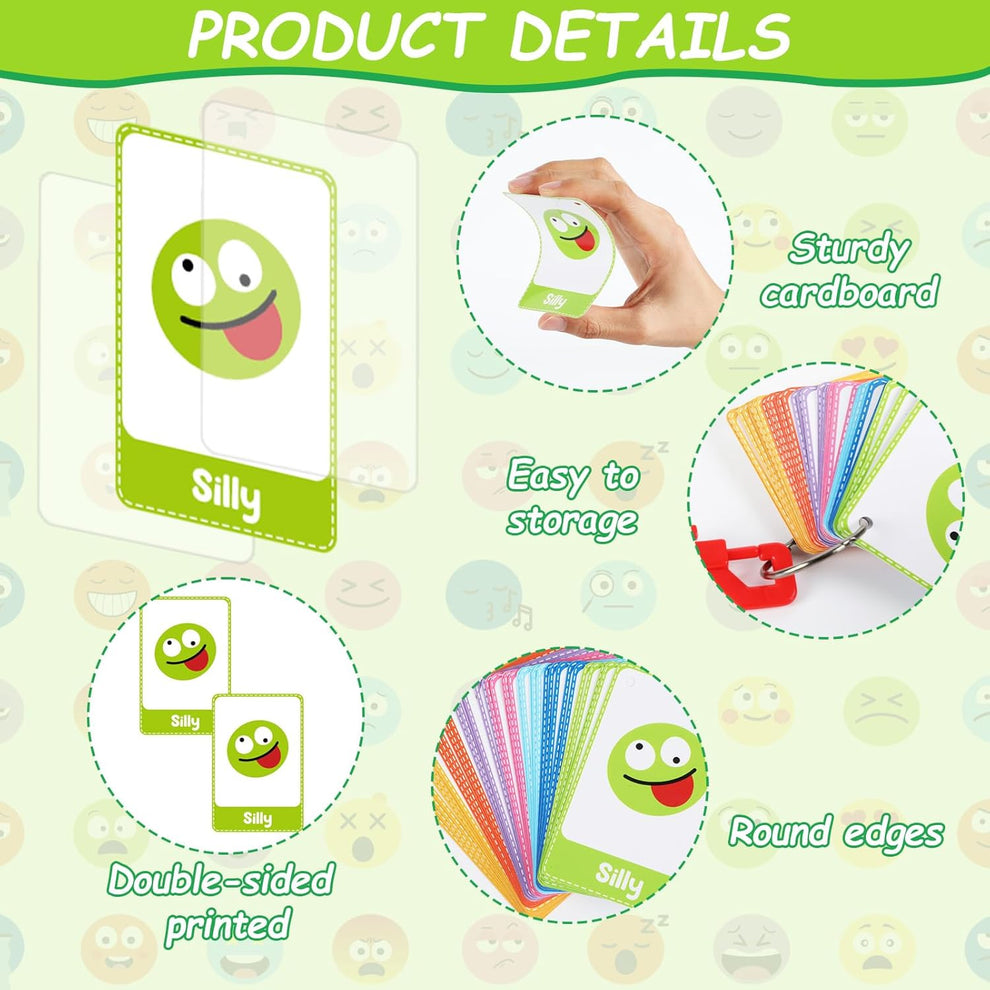 Emotions Flashcards with Retractable Clip | NDIS Speech Visual Aid