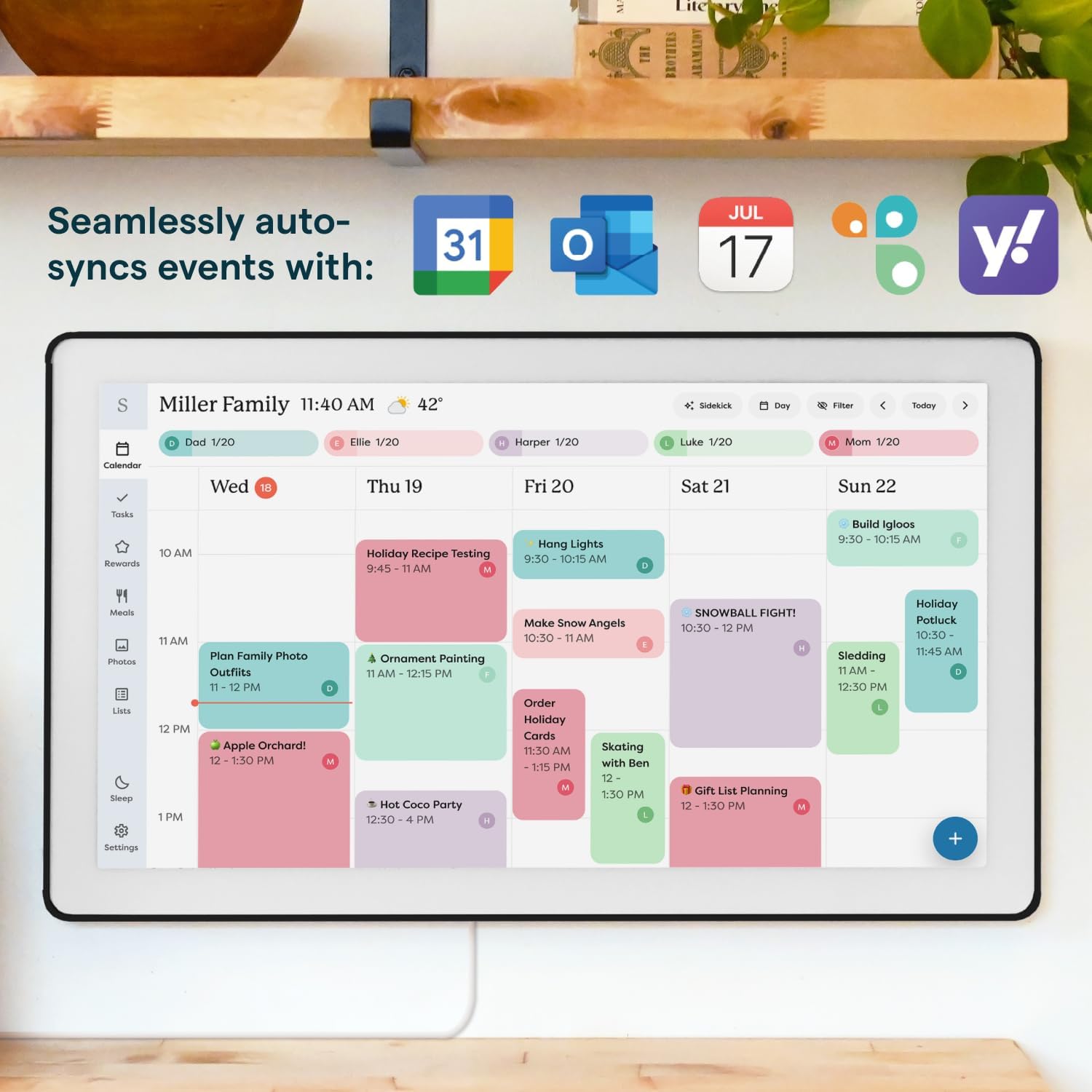Skylight Calendar Max 27" | NDIS Digital Visual Routine Hub