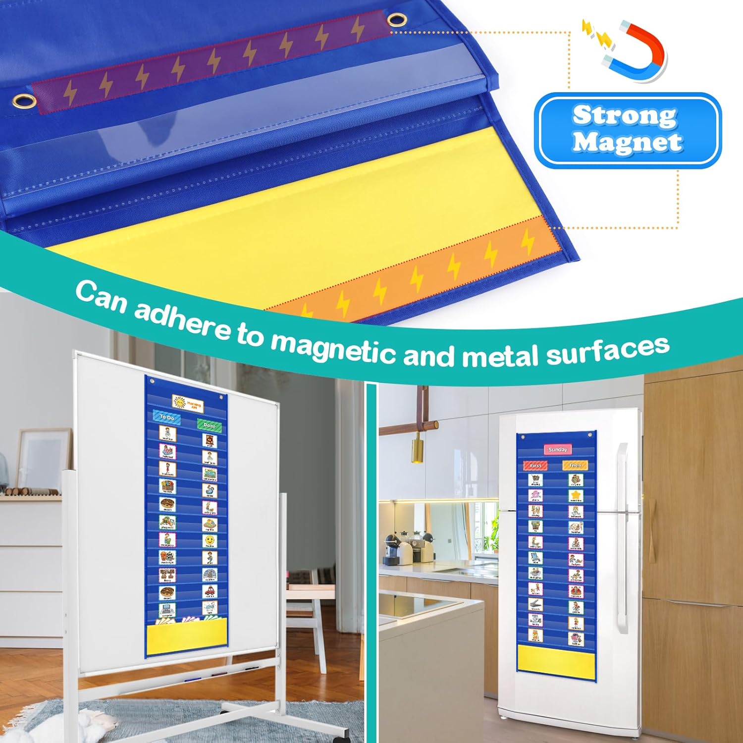 Visual Schedule Pocket Chart for Kids – NDIS Claim Ready | LowCostAT.com.au