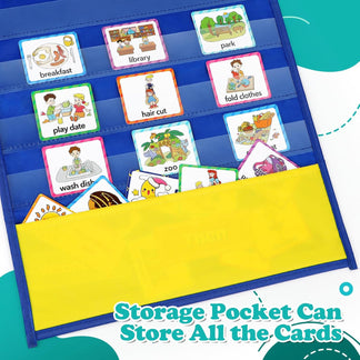 Visual Schedule Pocket Chart for Kids – NDIS Claim Ready | LowCostAT.com.au